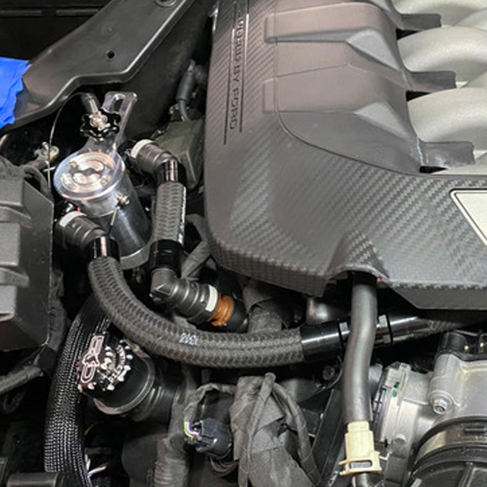 UPR Mustang Plug N Play Oil Catch Can - Passenger Side - Satin (24-26 ...